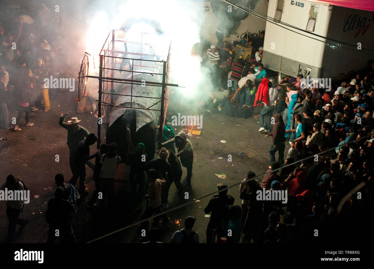 The "Toros" or bulls of Tultepec is a yearly tradition where the town ...