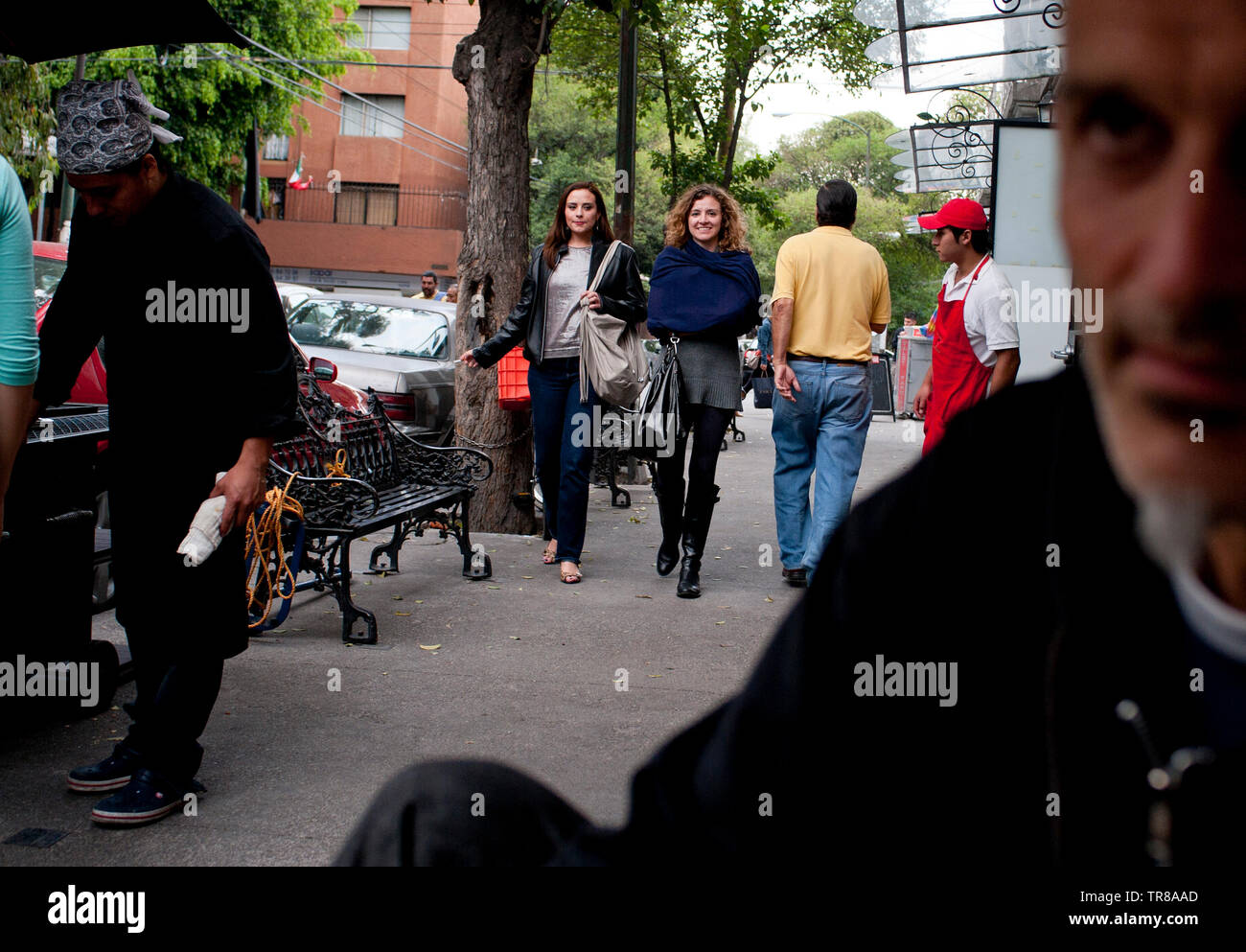 People talking street mexico hi-res stock photography and images - Alamy