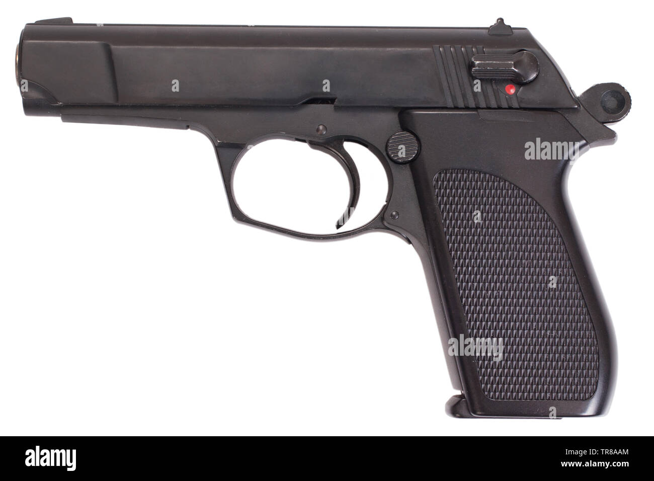 semi-automatic pistol isolated on white background Stock Photo - Alamy