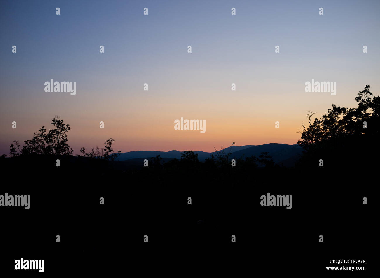 sunset on the French Riviera backcountry in summertime Stock Photo - Alamy
