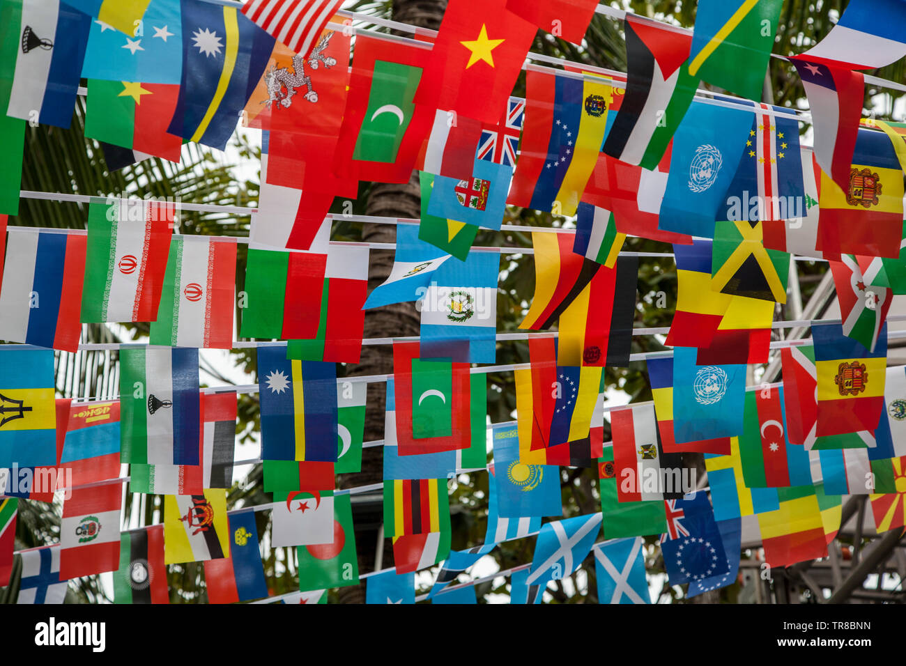 World flags,little flags of different countries, small flags of ...
