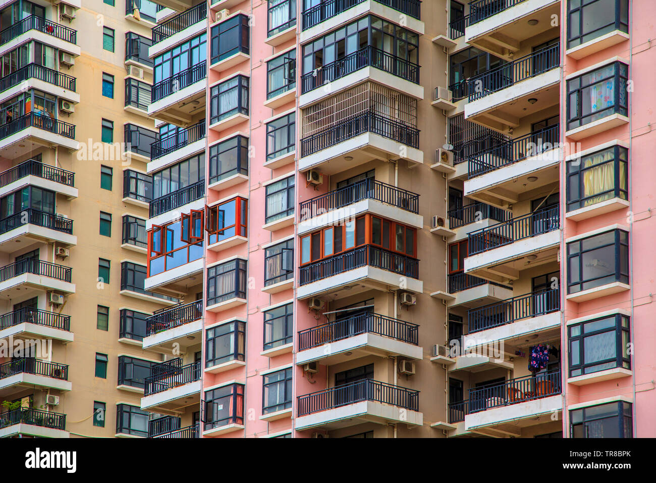 facade of an apartment building in China Stock Photo - Alamy