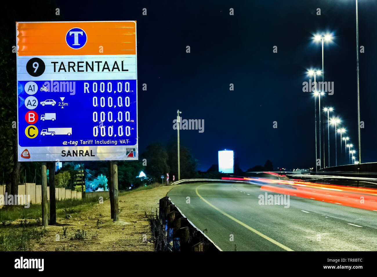 Johannesburg, South Africa - October 24 2011: Motorway Signs on Highway ...