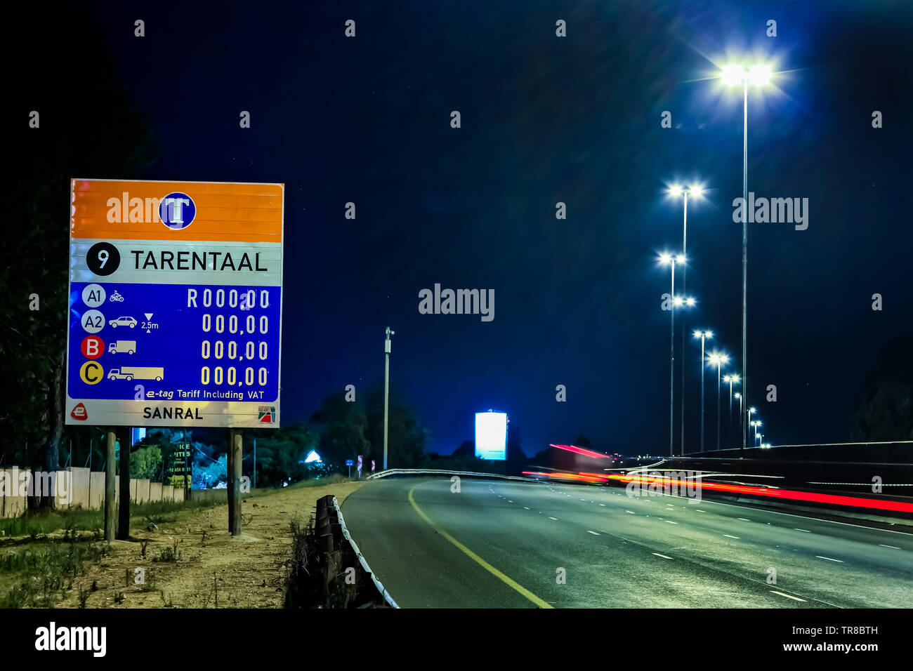 Johannesburg, South Africa - October 24 2011: Motorway Signs on Highway ...
