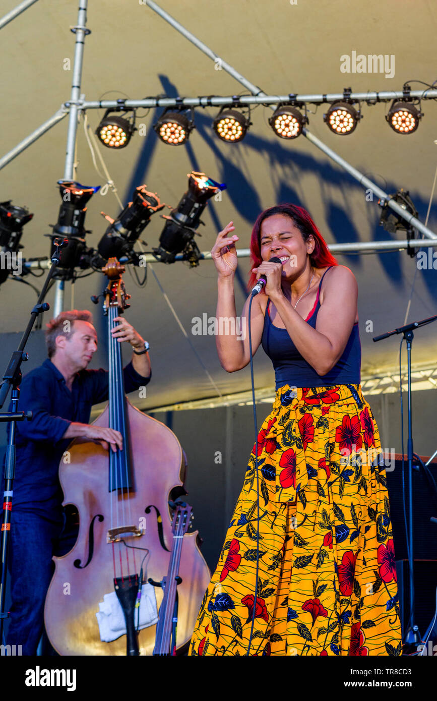 Rhiannon Giddens performing at 40th Annual Vancouver Folk Music ...