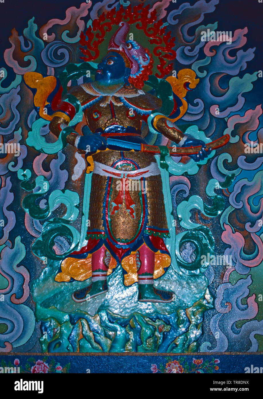 Tibetan deity, Boudhanath stupa,Kathmandu,Nepal Stock Photo - Alamy