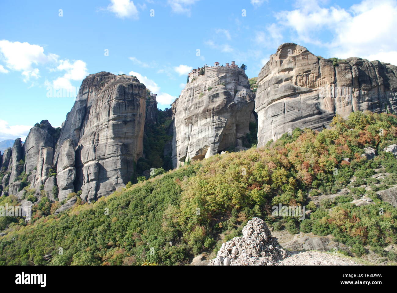 Meteora - rock formation in central Greece with six monasteries built ...