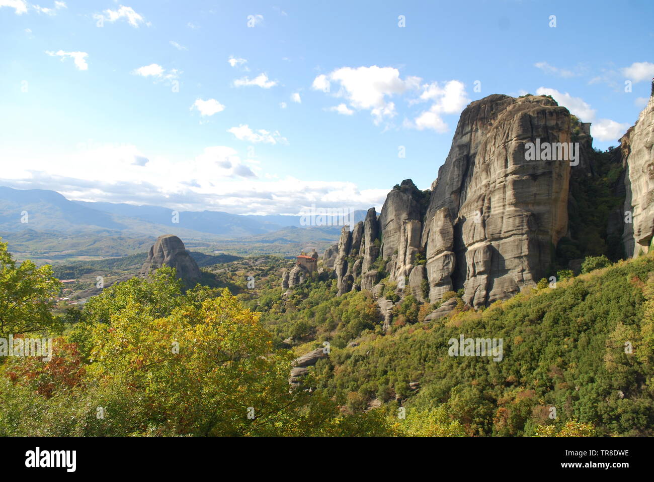 Meteora - rock formation in central Greece with six monasteries built ...