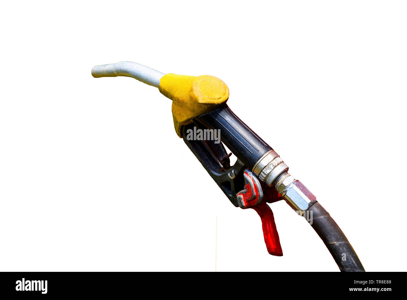 Red petrol pump Cut Out Stock Images & Pictures - Alamy