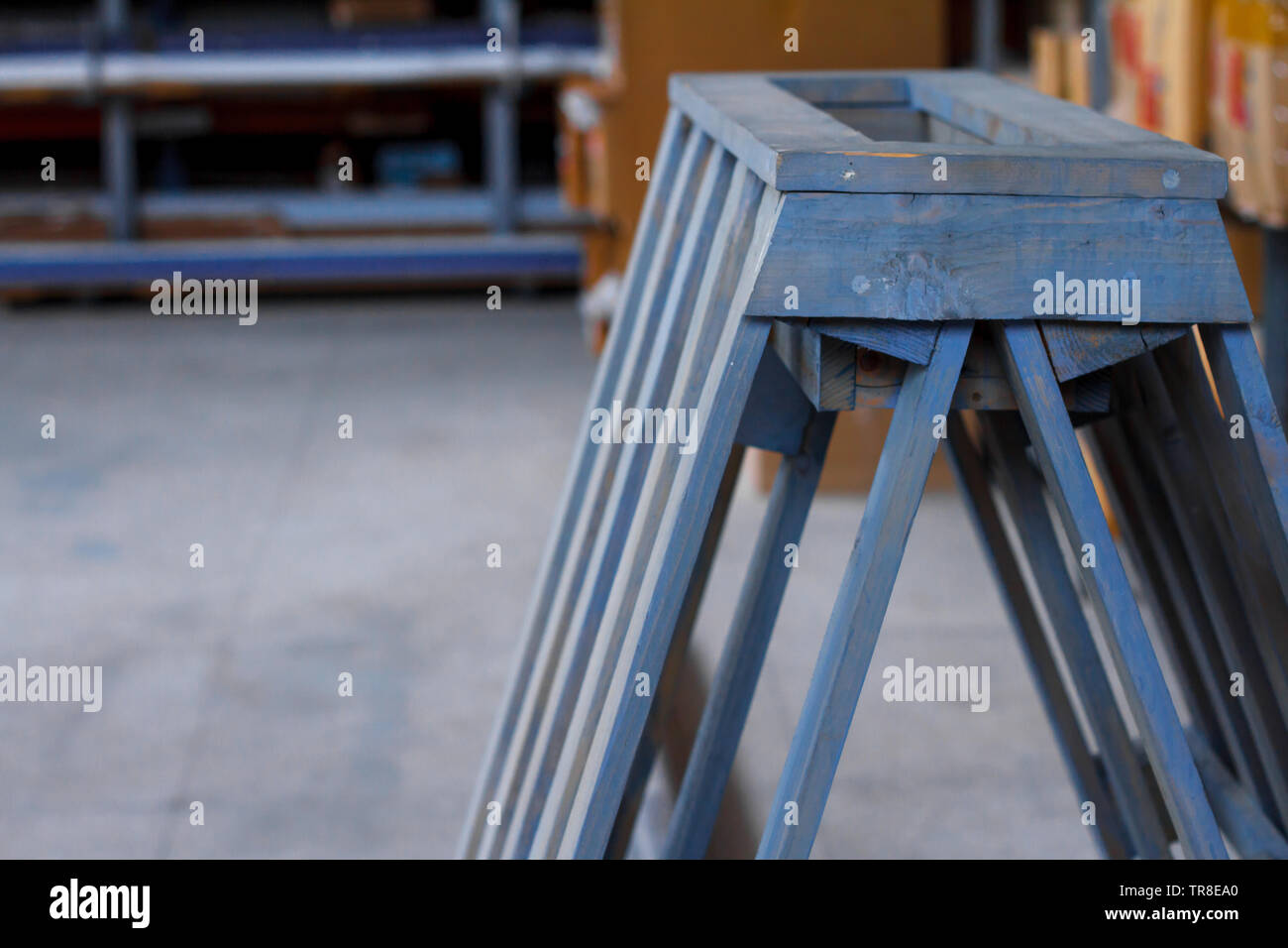 Woman climbing ladder interior hi-res stock photography and images - Alamy