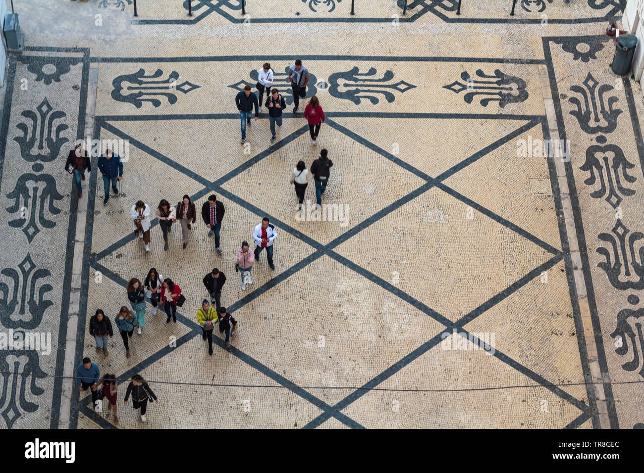 Portuguese pavement lisbon aerial view hi-res stock photography and ...