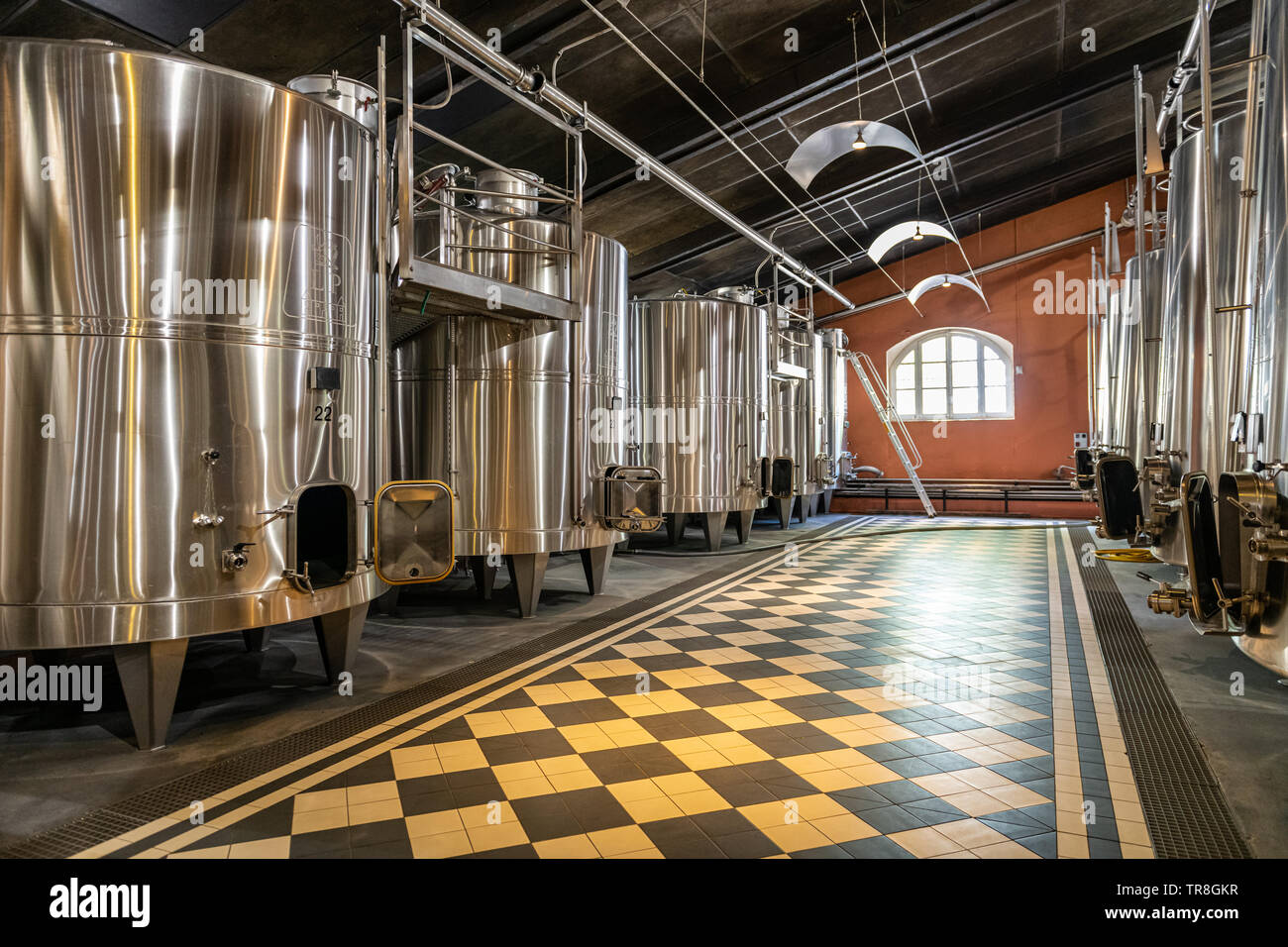 Stainless steel tanks chateau hi-res stock photography and images - Alamy
