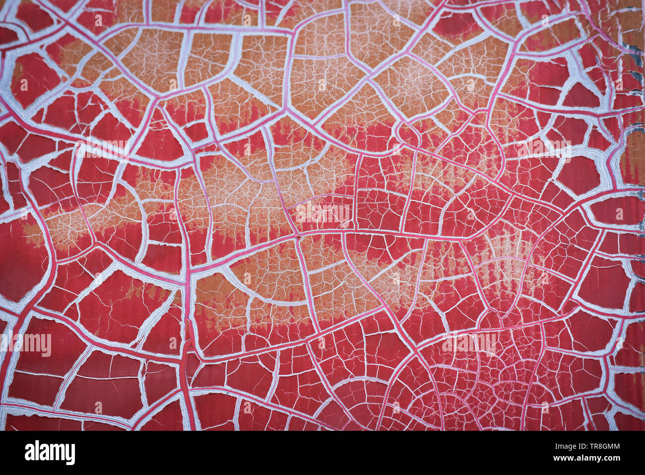 Old red wall cracking pattern abstract texture color cracked background ...