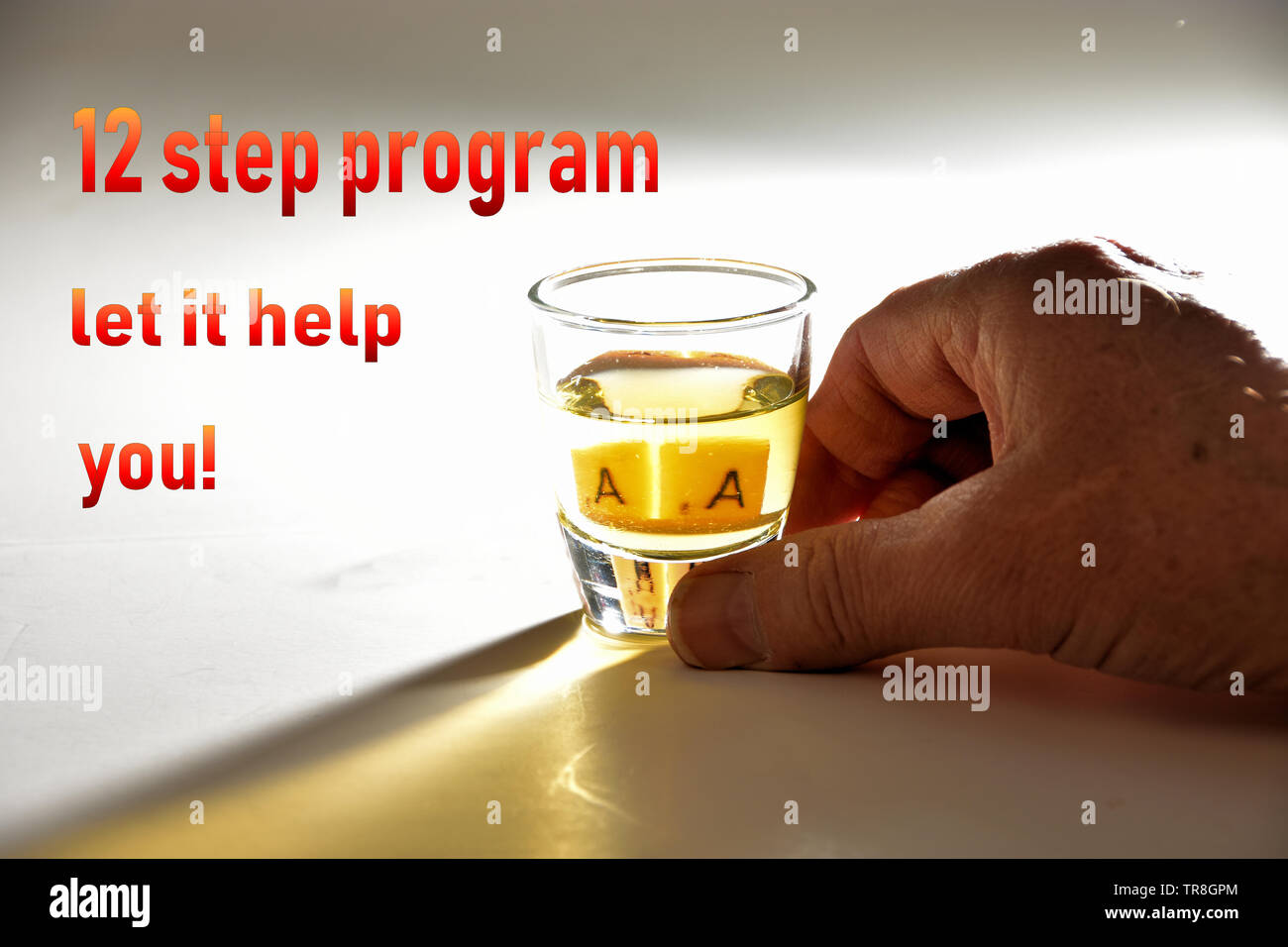 Signs and symbols of alcoholism and the help available Stock Photo - Alamy