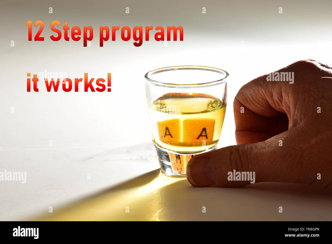 Signs and symbols of alcoholism and the help available Stock Photo - Alamy