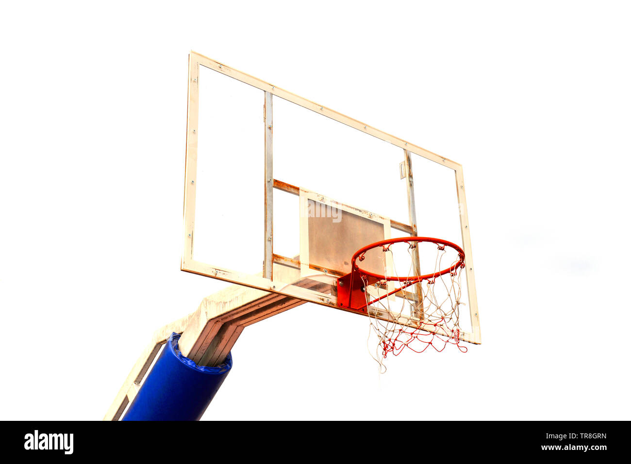 backboard basketball hoop isolated on white background Stock Photo - Alamy