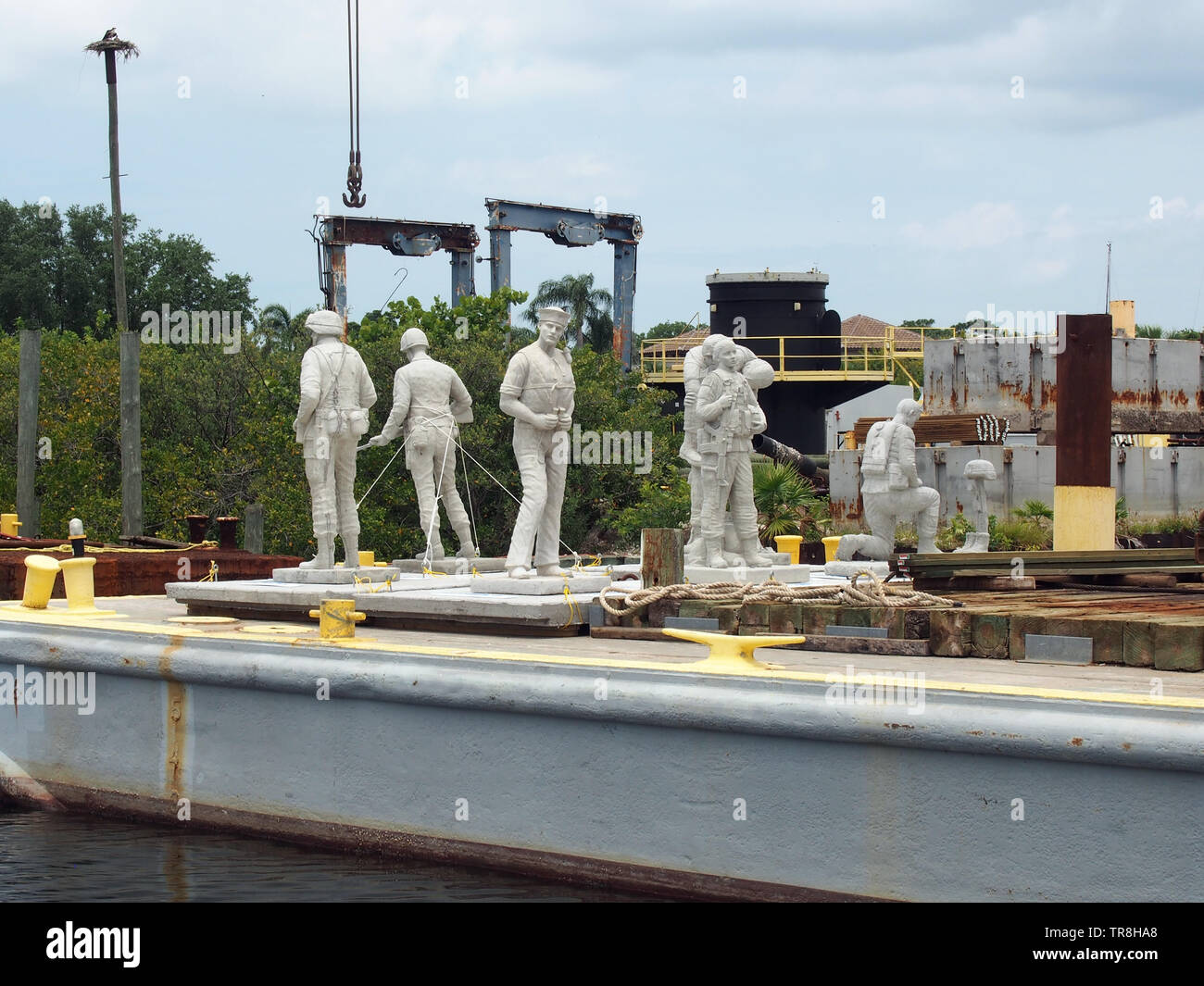 Circle of Heroes Sculptures await placement as reefs at the bottom of ...