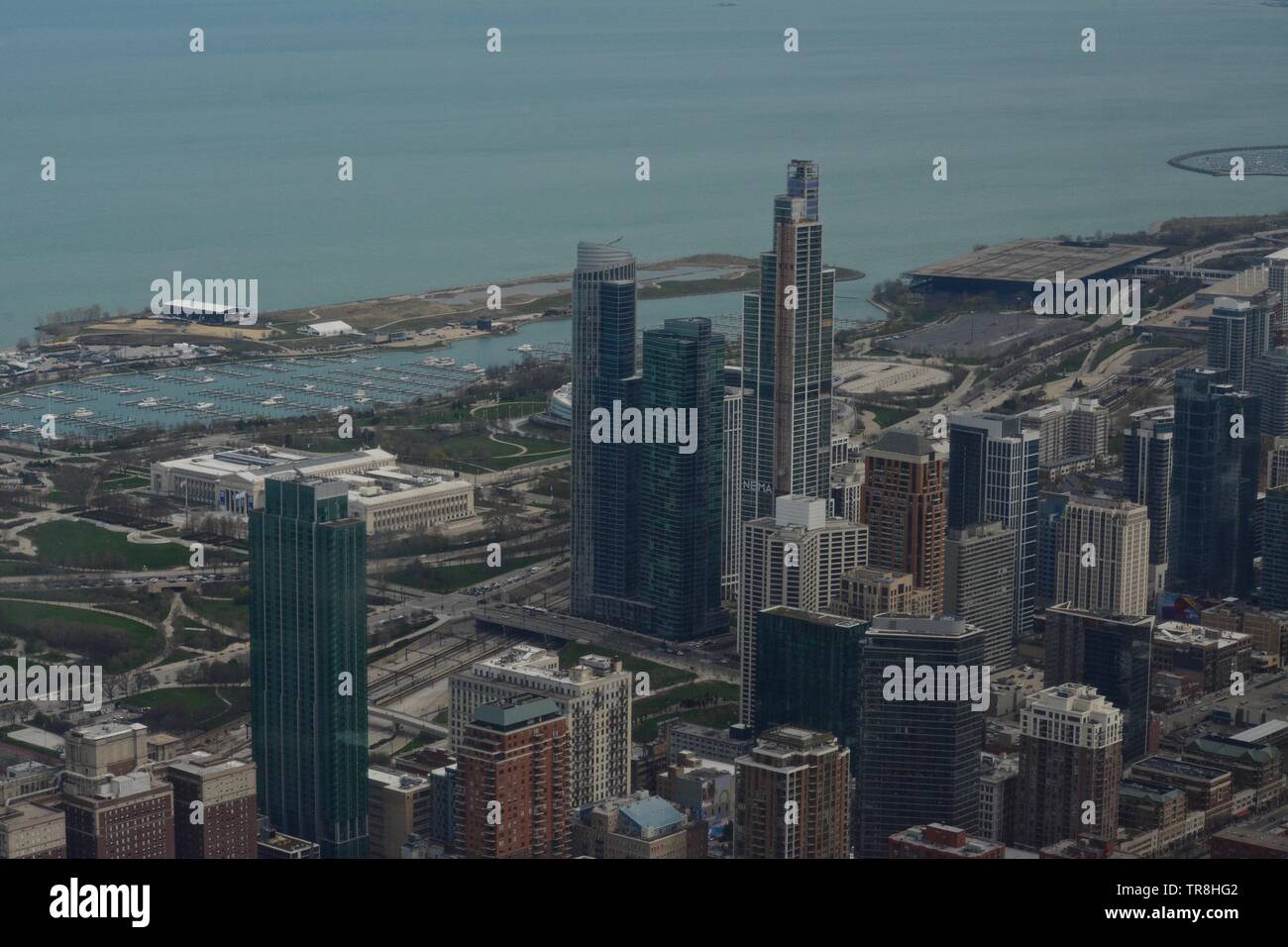 The view of Chicago from atop the Willis Tower, central Loop, Chicago ...