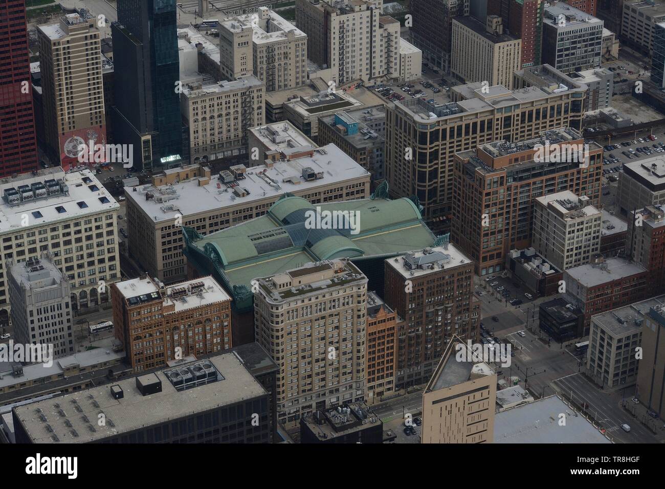 The view of Chicago from atop the Willis Tower, central Loop, Chicago ...