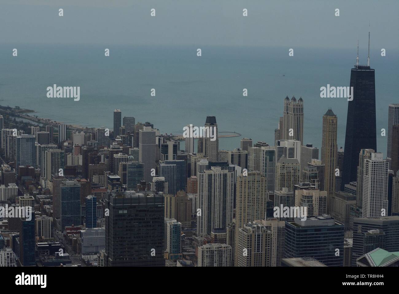 The view of Chicago from atop the Willis Tower, central Loop, Chicago ...