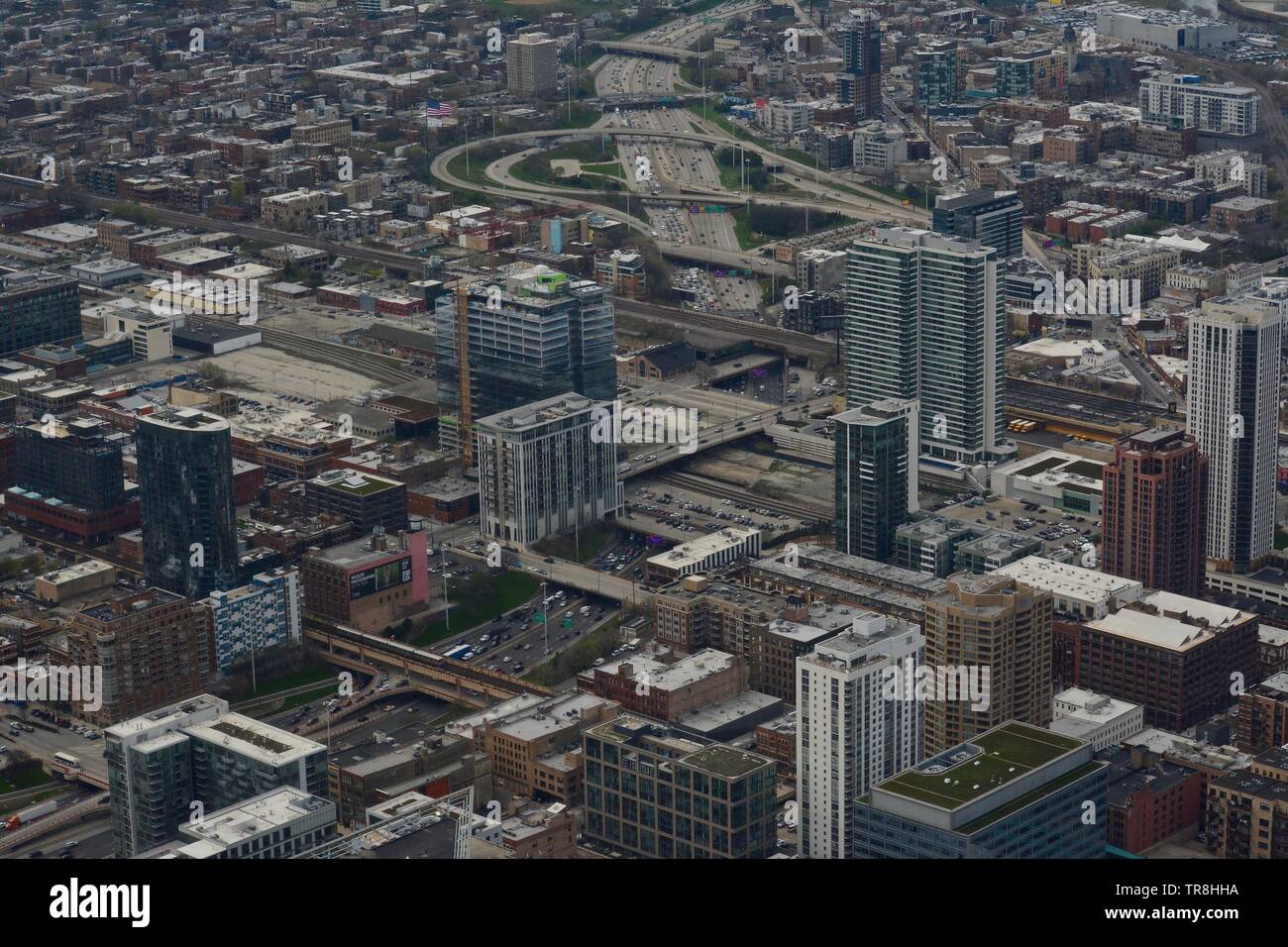 The view of Chicago from atop the Willis Tower, central Loop, Chicago ...