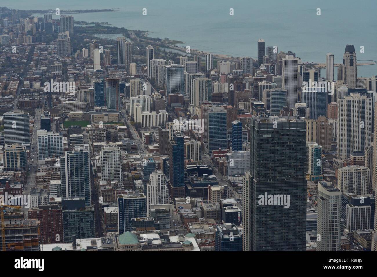 The view of Chicago from atop the Willis Tower, central Loop, Chicago ...