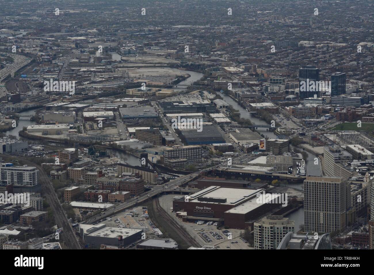 The view of Chicago from atop the Willis Tower, central Loop, Chicago ...