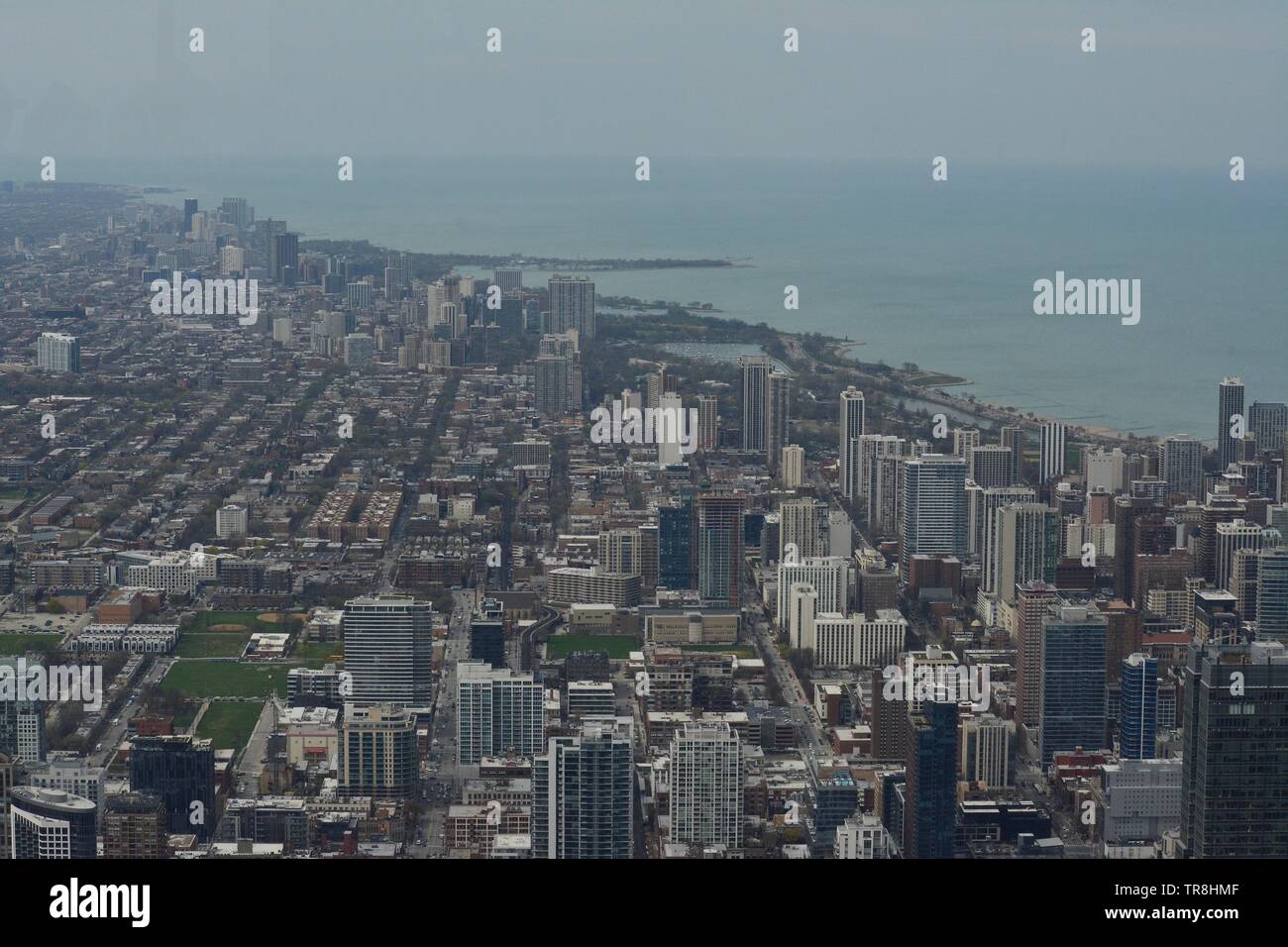 The view of Chicago from atop the Willis Tower, central Loop, Chicago ...