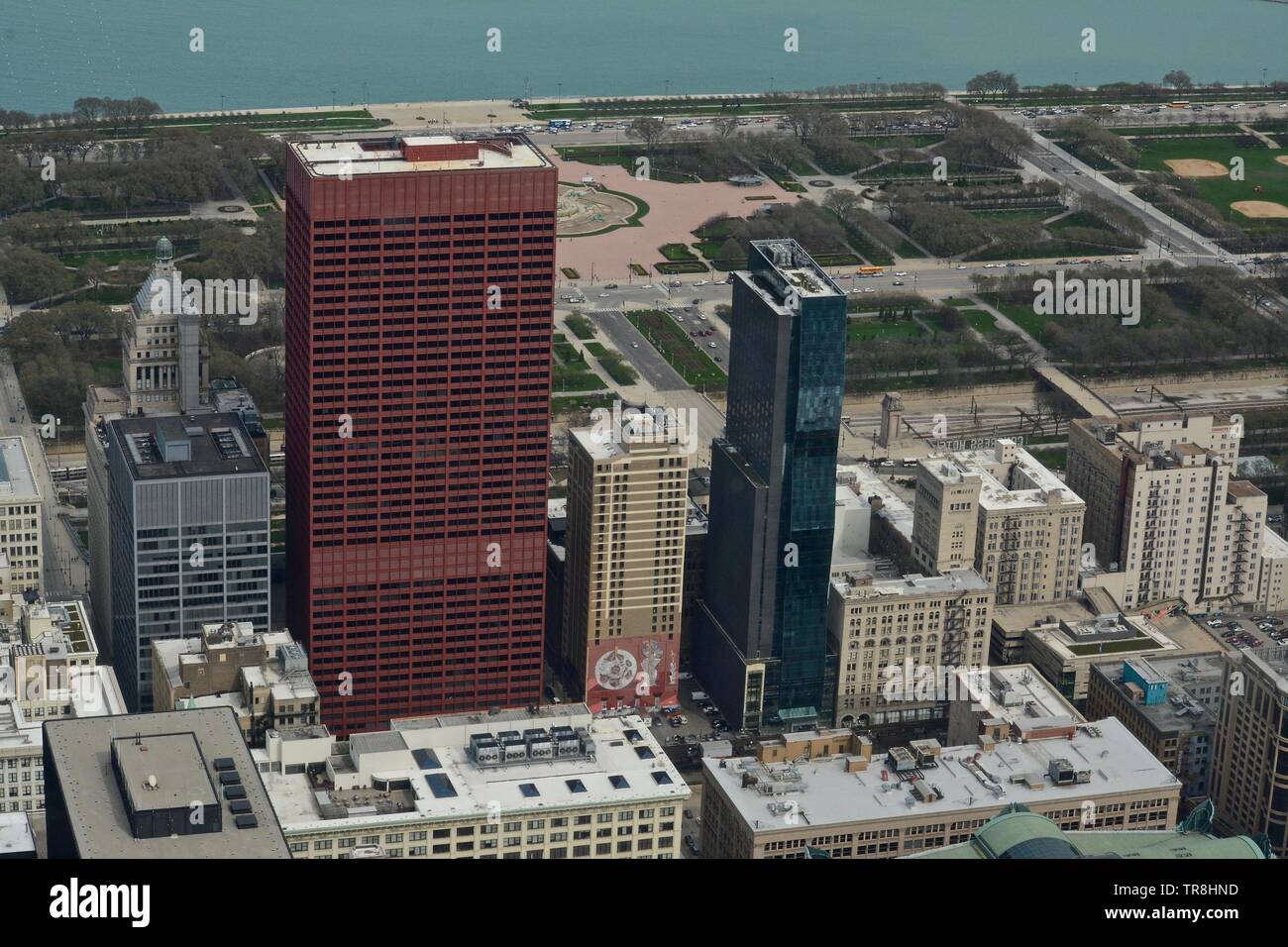 The view of Chicago from atop the Willis Tower, central Loop, Chicago ...