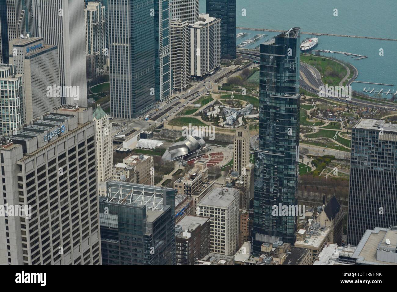 The view of Chicago from atop the Willis Tower, central Loop, Chicago ...