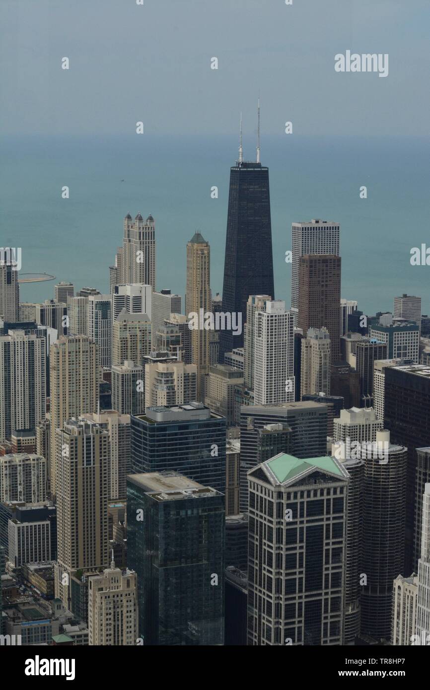 The view of Chicago from atop the Willis Tower, central Loop, Chicago ...