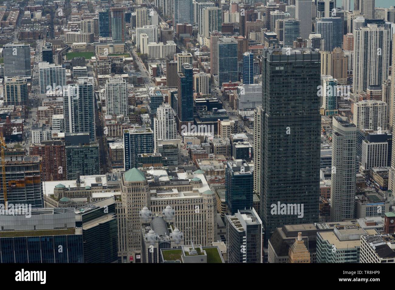 The view of Chicago from atop the Willis Tower, central Loop, Chicago ...