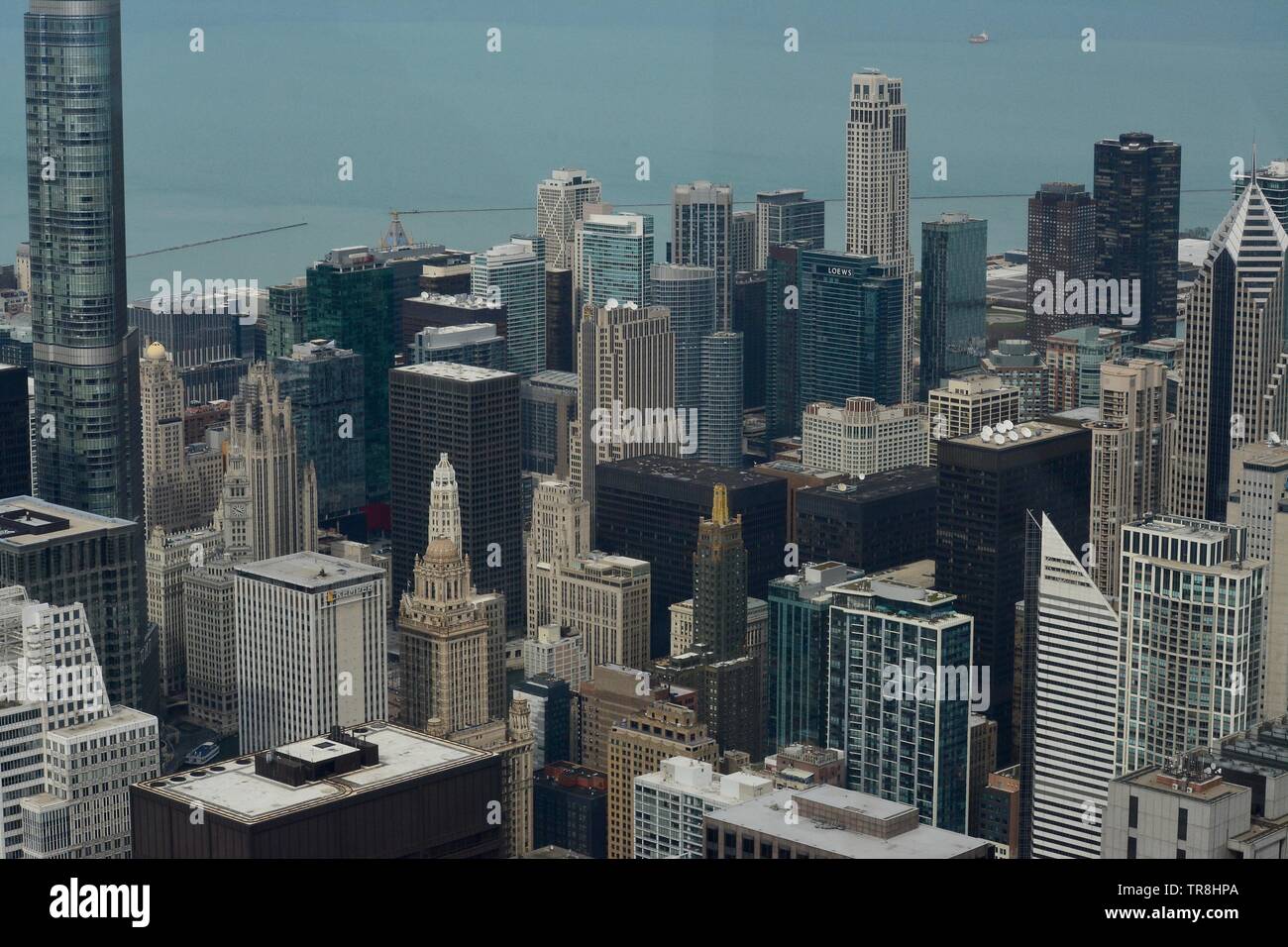 The view of Chicago from atop the Willis Tower, central Loop, Chicago ...