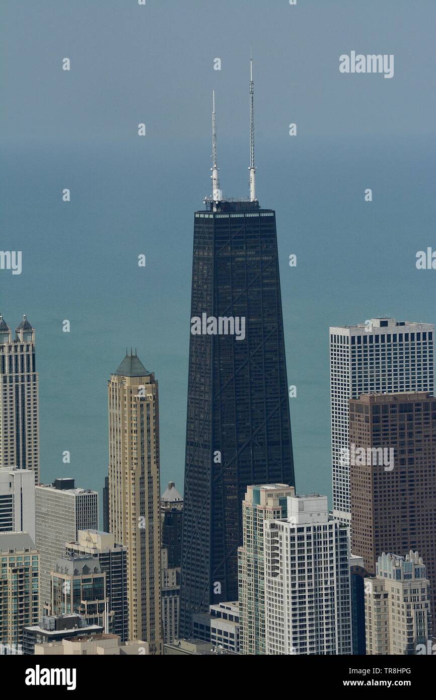 The view of Chicago from atop the Willis Tower, central Loop, Chicago ...