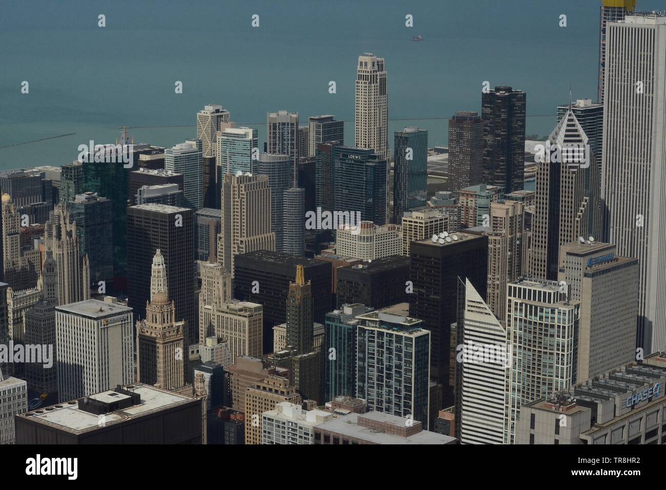 The view of Chicago from atop the Willis Tower, central Loop, Chicago ...