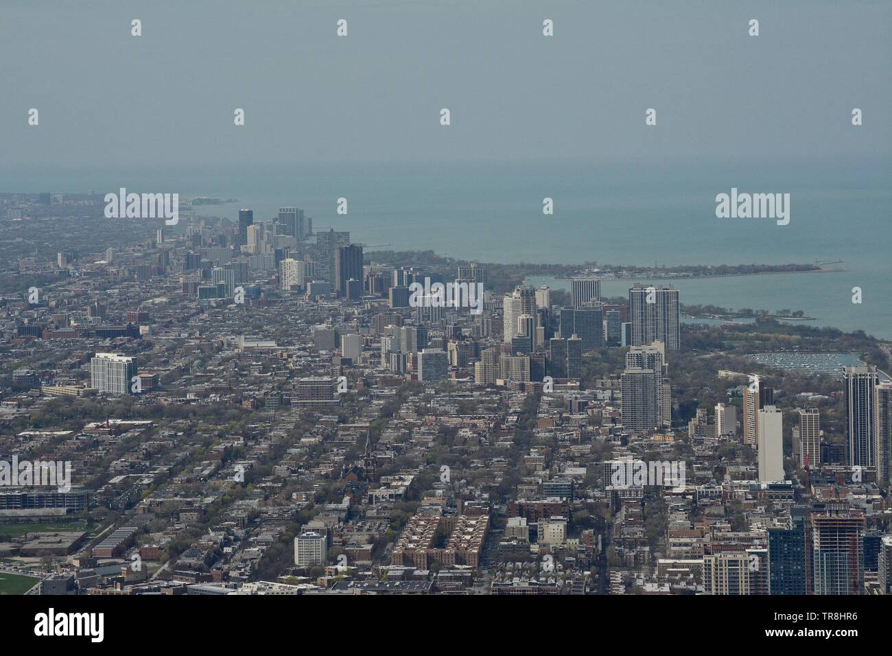 The view of Chicago from atop the Willis Tower, central Loop, Chicago ...