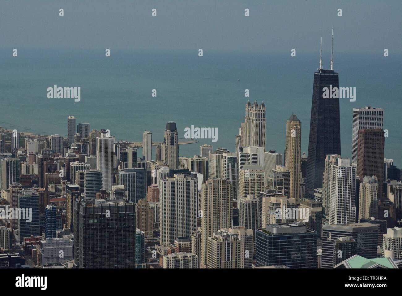 The view of Chicago from atop the Willis Tower, central Loop, Chicago ...
