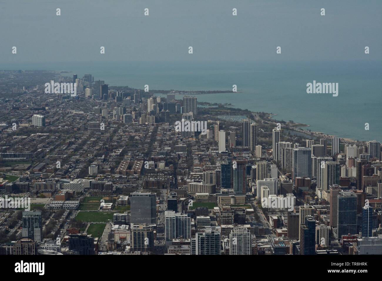 The view of Chicago from atop the Willis Tower, central Loop, Chicago ...