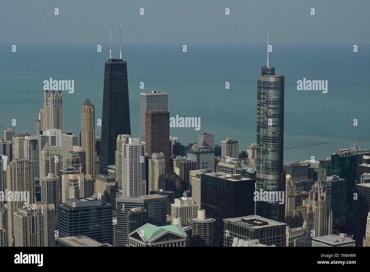 The view of Chicago from atop the Willis Tower, central Loop, Chicago ...