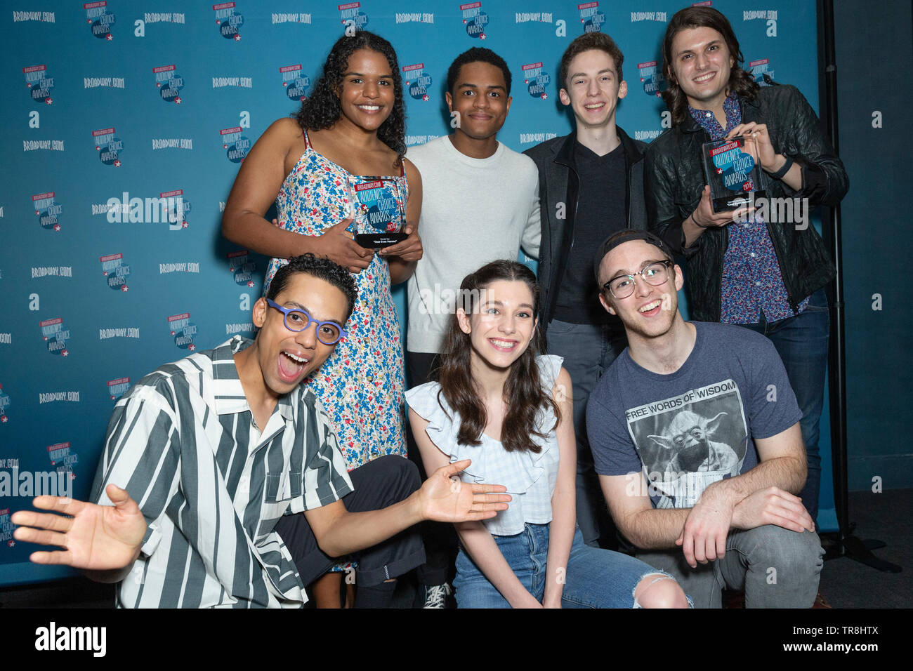 New York, NY - May 30, 2019: Members of cast of Dear Evan Hansen attend ...