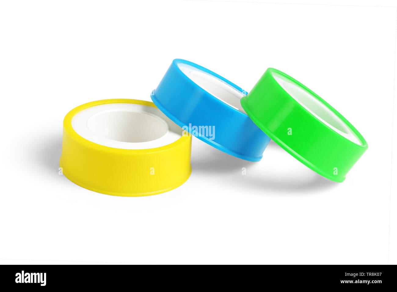 Three Rolls of Thread Seal Tapes on White Background Stock Photo - Alamy