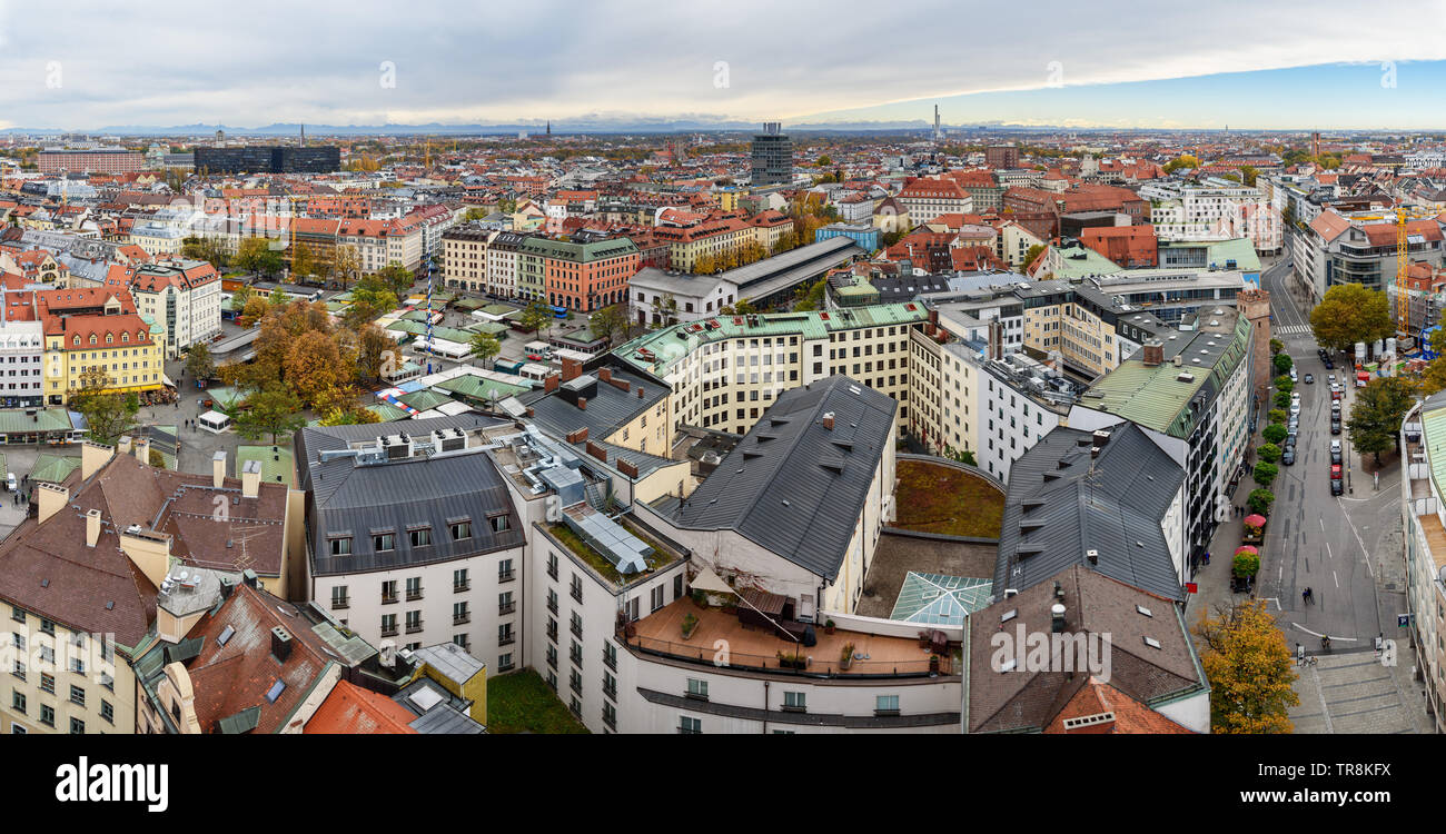 Aerial view munich city center hi-res stock photography and images - Alamy