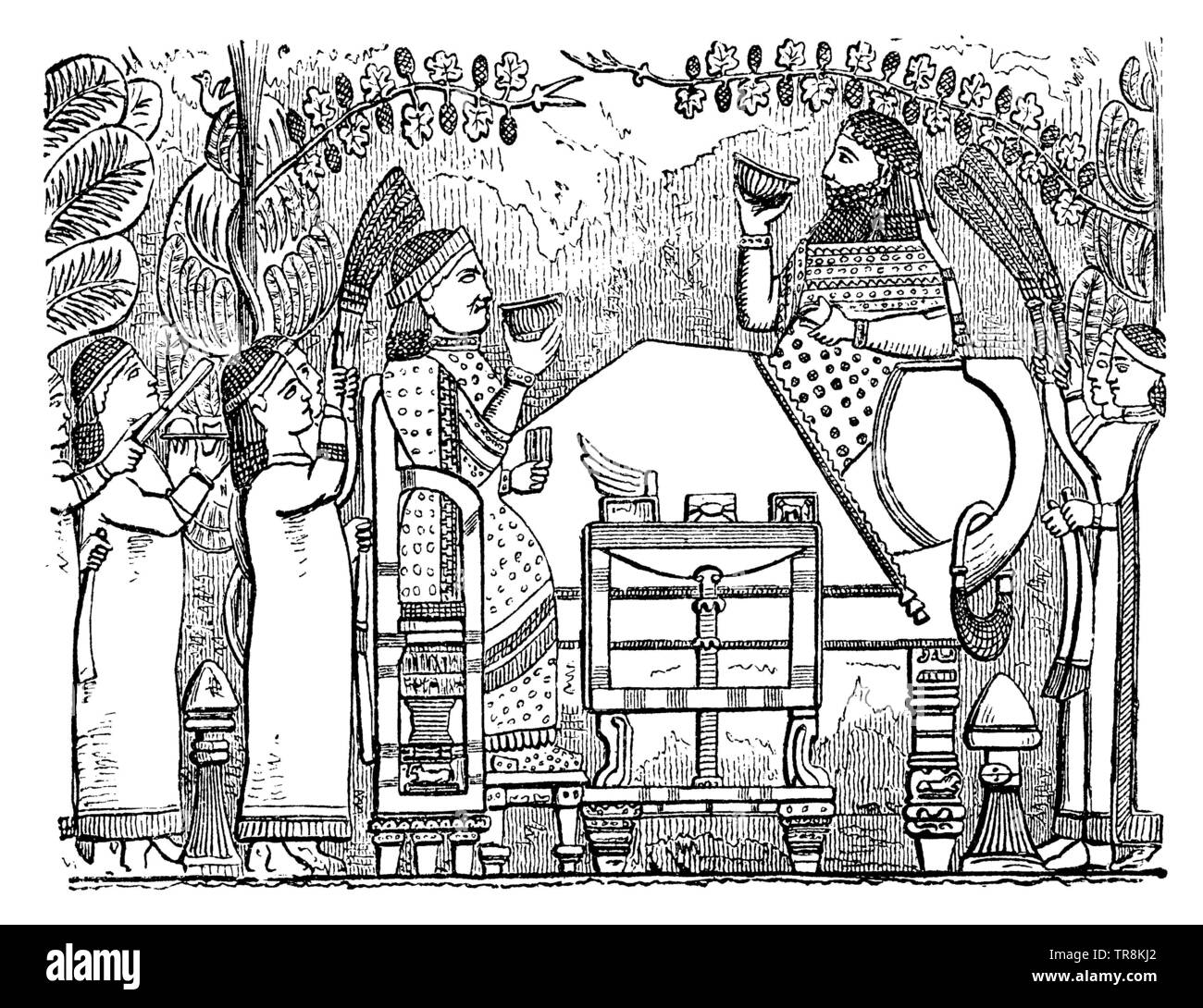 From Sanherib's palace to Kuyunzhik, , (encyclopedia, 1893 Stock Photo ...