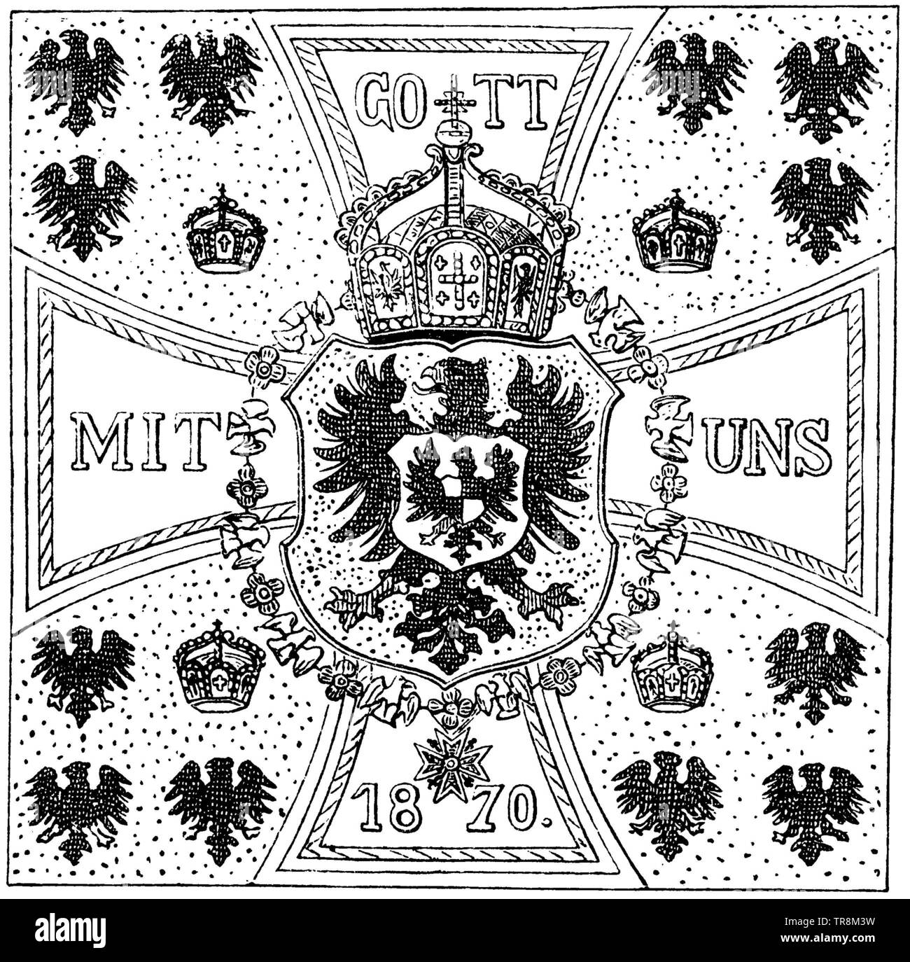 Imperial German Imperial Standard, , (encyclopedia, 1893 Stock Photo ...