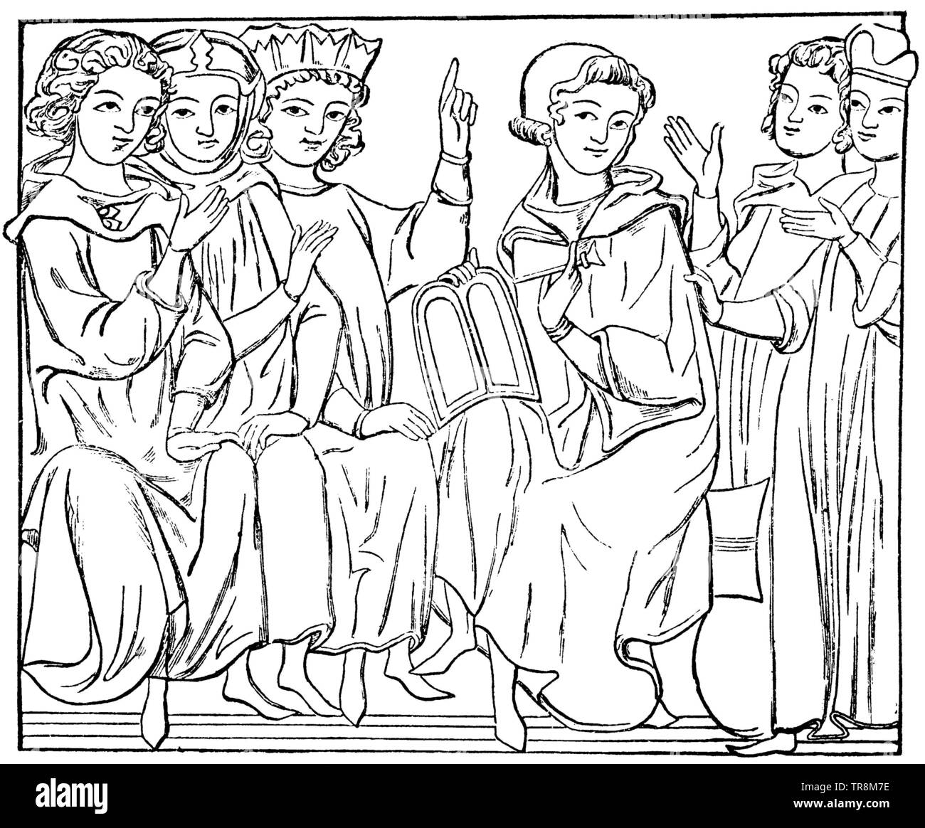 Manuscript 14th century Cut Out Stock Images & Pictures - Alamy