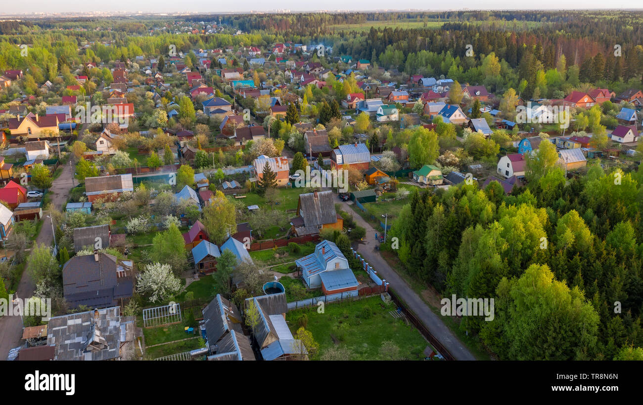 Aerial view. Spring outdoor. Rural scenery Stock Photo - Alamy
