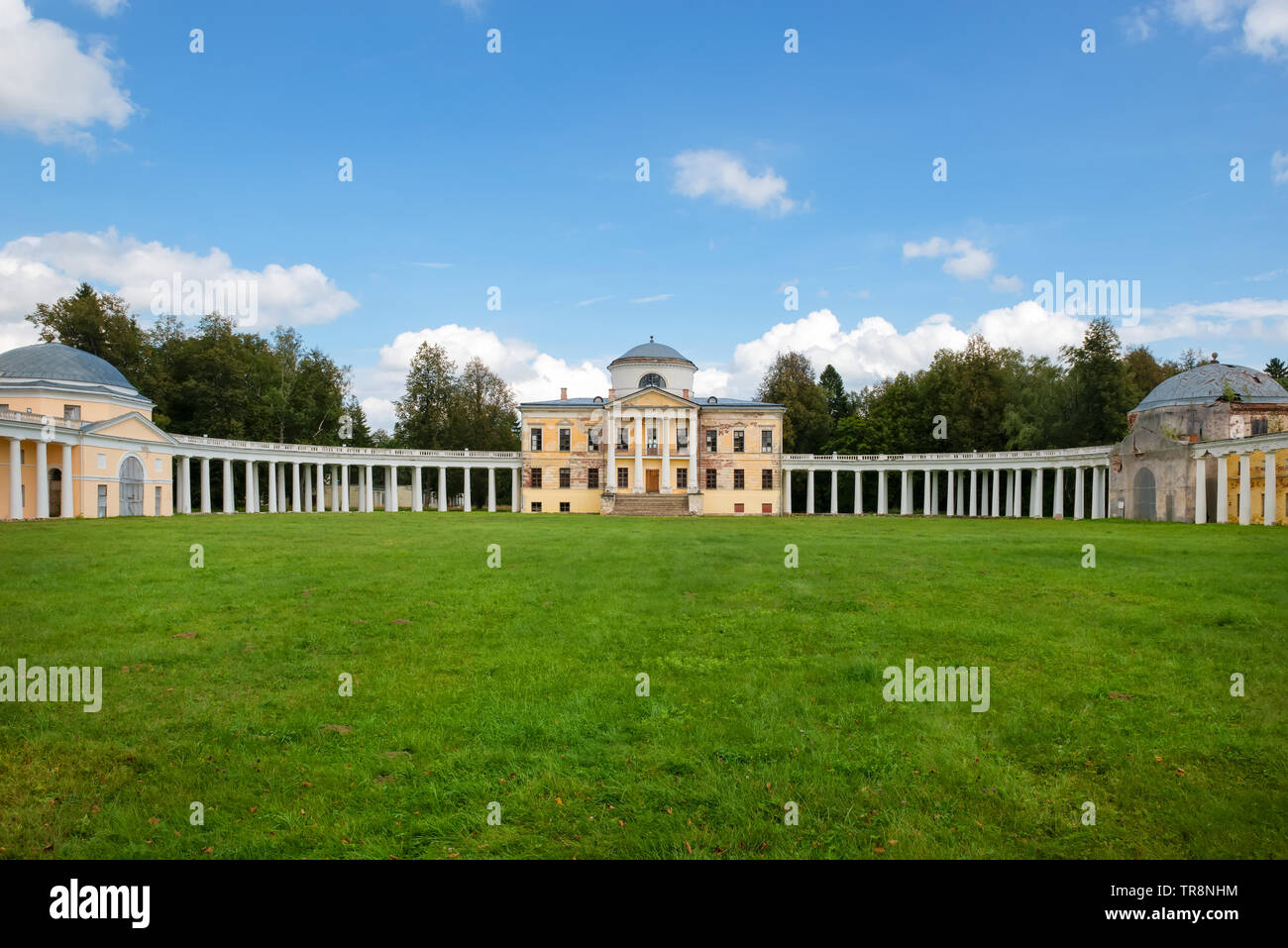 Architectural ensemble Manor Znamenskoye-Rayok. The manor house and the ...