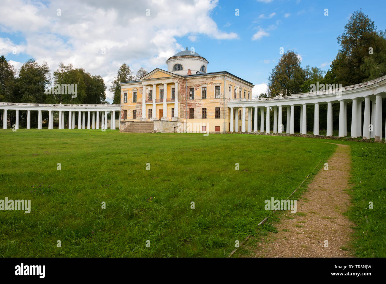 Architectural ensemble Manor Znamenskoye-Rayok. The manor house and the ...
