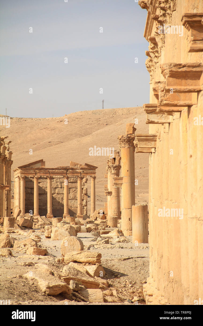 The ruins of the ancient city Palmyra, Syria Stock Photo - Alamy