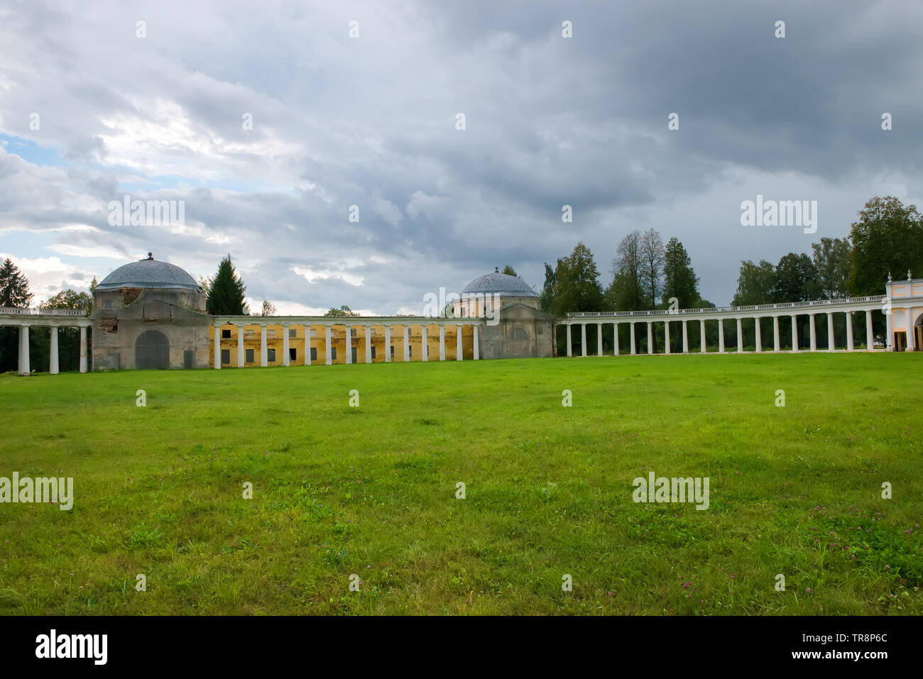 Architectural ensemble Manor Znamenskoye-Rayok. The manor house and the ...